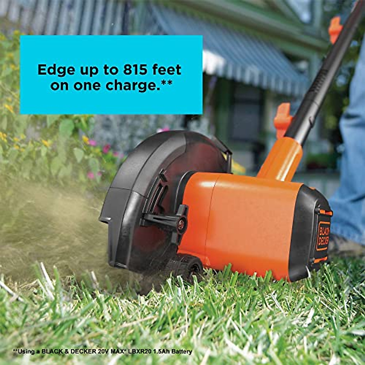 BLACK+DECKER 20V MAX Cordless Edger Lawn Kit, 1.5 Ah Battery & Charger Included (BCED400C1)