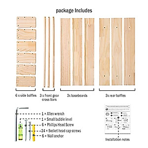 MBYD 24 Inch Nursery Shelves 3 Same Dimensions Floating Wall Nursery Book Shelves Natural Wooden Wall Bookshelves for Kids Nursery Décor