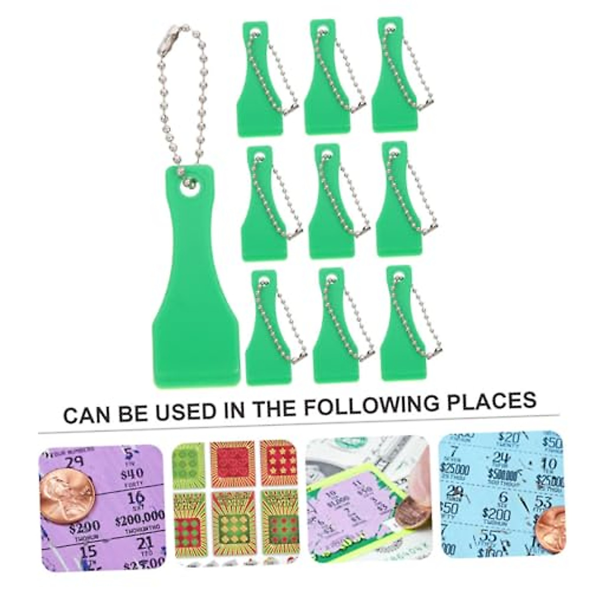 Abaodam 20 Pcs Plastic Scraper Tool Versatile Ticket Scratcher Compact Sticker Remover Scratching Tool Pendant Scraper Tool