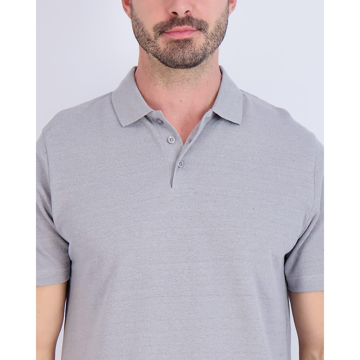 4 Pack: Mens Cotton Pique Men Quick Dry Dri Fit Polo Shirt Short Sleeve Button Collared Work Dress Tee Golf Tennis Clothing Active Wear Athletic Performance Tech Casual T Shirts - Set 7, S