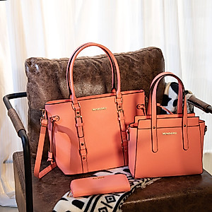 Montana West 3PCS Purses for Women Tote Purse and Wallet Set Shoulder Satchel Bags MWC3-C032WPK