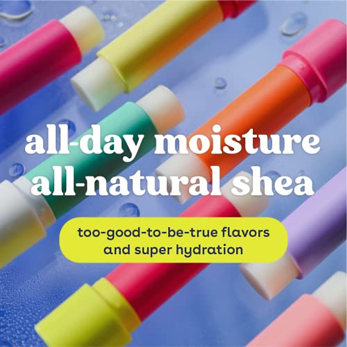 eos FlavorLab Lip Balm, Rainbow Sherbet & Vanilla Twist, Long-Lasting Hydration, Lip Care for Dry Lips, 0.14 oz, 2 Pack