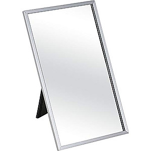 Ver Beauty 3-in-1 Professional 4 Removable Wheels Rolling Aluminum Art Craft Supplies Makeup Tattoo Artist Tool Case Organizer Easy-Slide Extendable Trays with Dividers Mirror, Black Dot