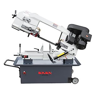 KAKA Industrial BS-912B horizontal bandsaw 9"x12"Horizontal Metal Cutting Band Saw 4 Steps Blade Speed Metal Band Saw, Space Saver Movable Metal Cutting Band Saw 115V&230V Dual Voltage Prewired 1PH