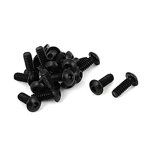 uxcell #6-32 x 3/8" UNC Alloy Steel Hex Socket Button Head Screws Black 20Pcs