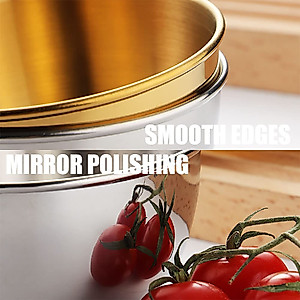 18/8 Stainless Steel Condiments Side Sauces Dishes Cereal Dessert Ice Cream Appetizer Bowls and Spoons Small Gold Serving Suace Cups for Kitchen Mini Dessert Cups