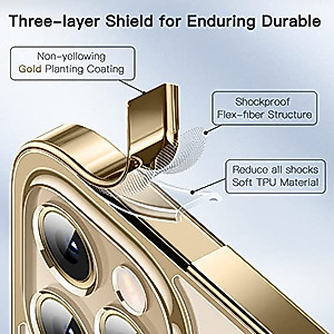 Alphex Beyond Clear Magnetic for iPhone 15 Pro Case, Compatible with MagSafe, Official Color Match for iPhone, 12FT Military Grade Shockproof Phone Cover 6.7 inch 2023 New, Aurum Titanium