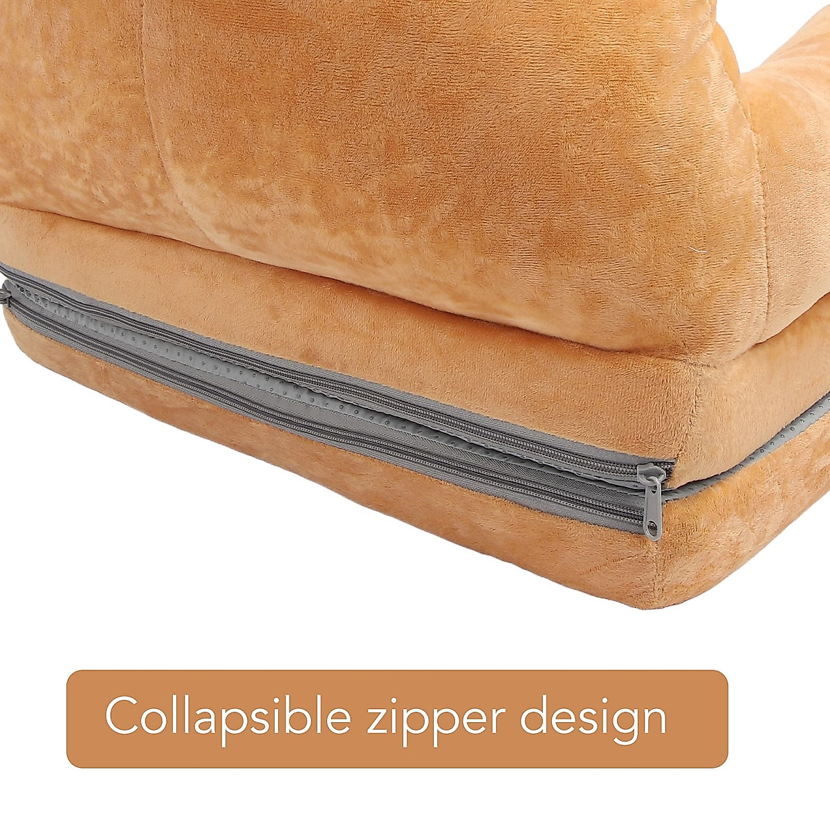 Flip Open Couch, Brown Puppy Kids Chair Couch Multifunctional Adorable Cartoon for Home for Watching TV (Folding in Half)