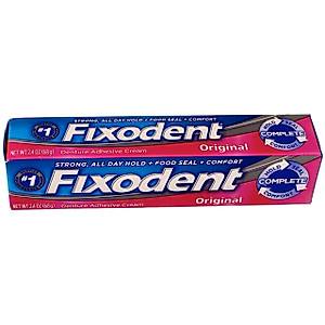 Fixodent Cream Size 2.4z Fixodent Denture Adhesive Cream Original 2.4 Ounce (Pack of 6)