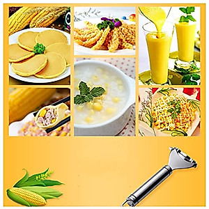 2PCS Magic Corn Peeler，Kitchen Gadget，Stainless Steel Corn Thresher with Ergonomic Handle，Corn Stripper Corn Cob Stripper Tool，Thresher Corn Cutter from the Cob
