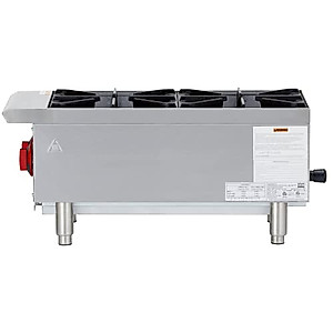 Iron Range Company IRHP-12-2B 12" Two Burner Countertop Commercial Gas Hot Plate, Stainless Steel, 50,000 BTU, ETL Listed