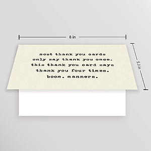 Funny Thank You Card, Sarcastic Gratitude Greeting Card, Humorous Appreciation Card, Most Thank You Cards Say Thank You Once