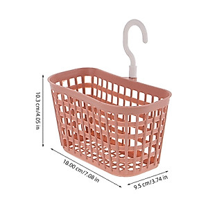Cabilock Plastic Shower Rotatable Storage Hook Holder,rotatable Sponge Dish Supplies Toy Accessories Basket,for Scrubber Candy Pink Basket Rack Bathroom Hanging with Bath Tote Cosmetics