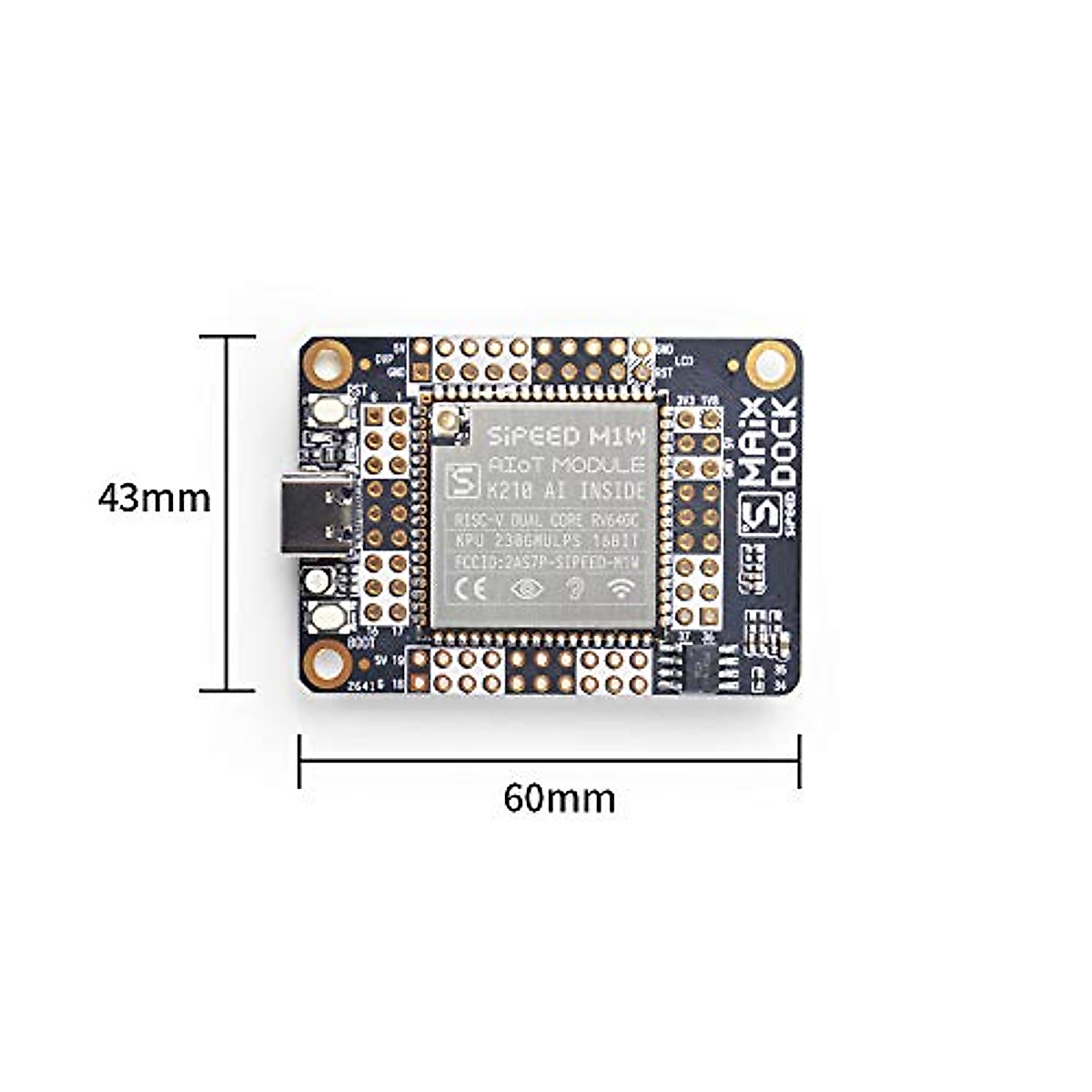 Sipeed Maix M1W Dock Kit K210 AI+lOT WiFi Development Board RISC-V Dual Core 64bit MCU for Edge Computing