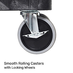 Stand Steady Original Tubstr Extra Large Utility Cart - Heavy Duty Tub Cart Holds up to 500 Pounds - 2 Shelf, Huge Rolling Cart - Great for Warehouse, Garage and More (45.5 x 24.5 / Black)