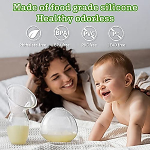 haakaa Manual Breast Pump 4oz/100ml and Ladybug Milk Collector 2.5oz/75ml Combo for Breastfeeding, Made of Food Grade Silicone