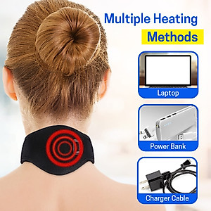 Heated Neck Wrap, Neck Support for Pain Relief, Neck Heating Pad for Neck Pain and Pressure Relief, Portable Household Warm Neck Brace