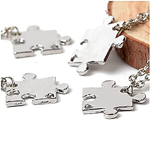 ZAHSY Best Friend Necklaces for 4 BFF Best Friends Forever Gift for Women Teens Matching Heart Puzzle Necklaces for Sisters Friendship Gifts for Women Friends Christmas Gift