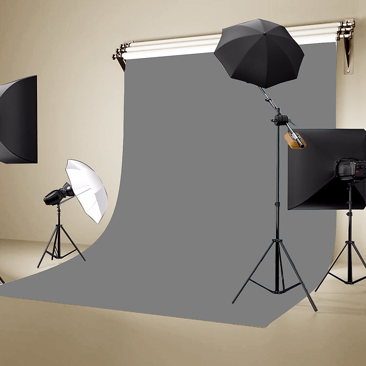 LYLYCTY 5x7ft Photography Studio Non-Woven Backdrop Gray Backdrop Solid Color Backdrop Simple Background LY076