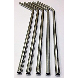 CocoDrill Coconut Opener Tool + 5 Reusable Straws -COMBO PACK - Stainless Steel Drinking - 1 metal straw + Cleaner - Eco Friendly, SAFE, NON-TOXIC