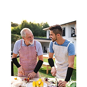 Geyoga 2 Pairs Cut Resistant Sleeves Bite-Proof Arm Protectors Arm Protection Sleeves Guard (Black, 22 cm)