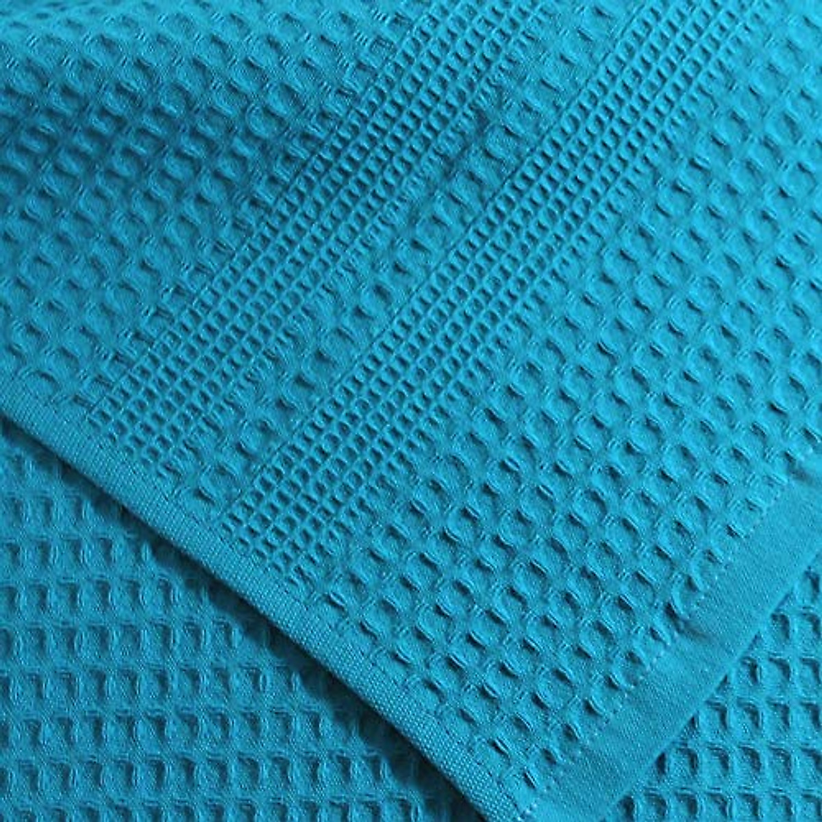 GILDEN TREE Waffle Towel Quick Dry Thin Exfoliating, 4 Pack Washcloths for Face Body, Classic Style (Aqua)