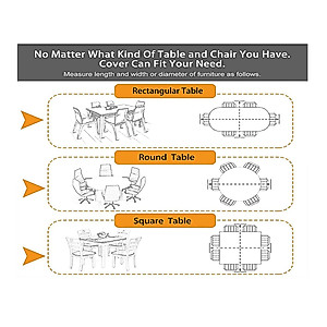 KDGGLUCK Windproof Waterproof 420d Oxford Fabric Patio Table Cover for Outside Chairs Sofa Storage Rectangular Black Garden Furniture Cover Oxford Polyester 140x60x60cm(LxWxH)