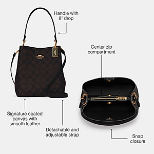 COACH Small Town Bucket, Brown Black