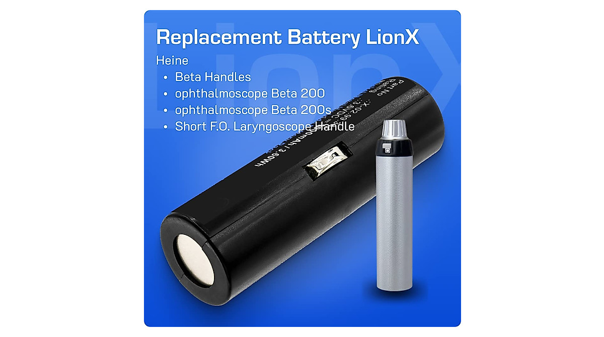LIONX Battery for Heine Beta Ophthalmoscope & Laryngoscope Handle