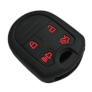 Coolbestda 2Pcs Silicone Key Fob Skin Cover Protector Keyless Jacket Remote Holder for Ford F150 F-150 F250 F350 Mustang Fusion Explorer Taurus Expedition Lincoln MKS MKX MKZ Navigator