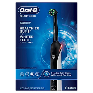 Oral-B Pro 3000 Smartseries Electric Toothbrush with Bluetooth Connectivity, Black Edition