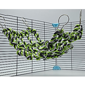 Niteangel Small Animal Activity Toy, Rat and Ferret Cotton Rope Nets (Green)