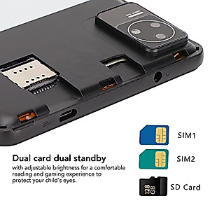 Cuifati 7 Inch Tablet PC, 32GB 2GB RAM, HD Display, WiFi 5G Dual Band Dual Camera Tablet PC with 3 Card Slots, Support 128GTF Card, for Android 10(Black)
