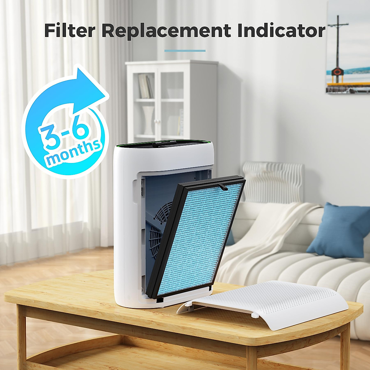 AROEVE Air Purifier with Two Filter(One Basic Version & One Standard Version)
