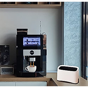 AYSUM Mini Countertop Trash Can with 100 Trash Bags, 1.5 L/0.40 Gal Tiny Desktop Trash Can, Mini Waste Basket Countertop Garbage Can for Vanity, Office, Coffee Table, Craft Room (White)