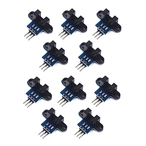 Teyleten Robot IR Infrared Slotted Optical Optocoupler Module Speed Measuring Sensor 3.3V to 5V Photo Interrupter Sensor for Arduino 10pcs