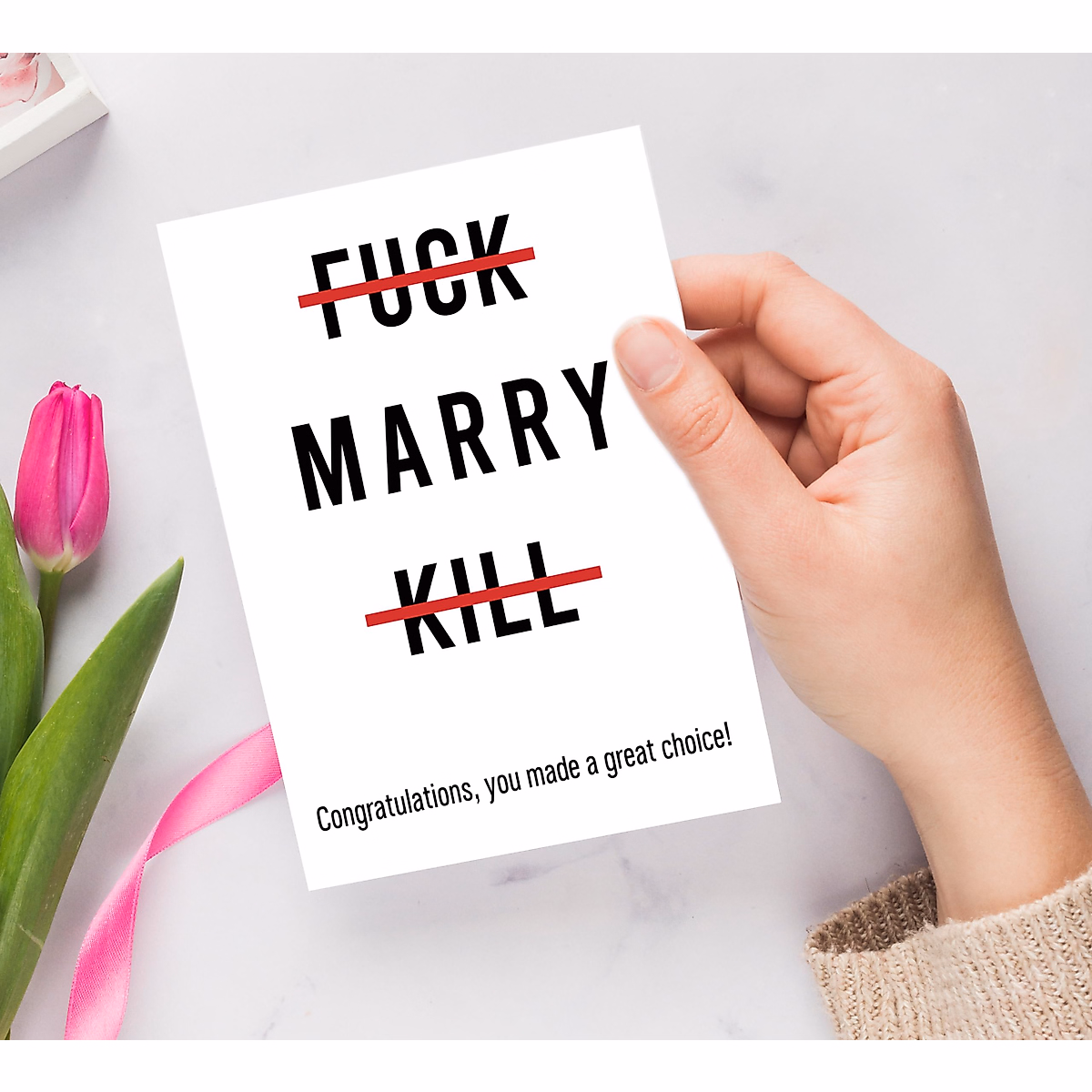 Funny Wedding Card for Couples Friend, Humor Congratulations Card For Newly Married or Engaged Couple, Wedding Gift For Bride, Wedding Engagement Card For Newlyweds