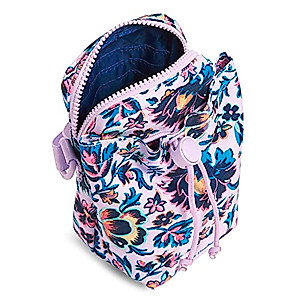 Vera Bradley Women's Recycled Lighten Up Reactive Deluxe Water Bottle Crossbody Sling Bag, Cloud Vine Multi, One Size