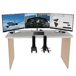 Hikig 2 Set The Desk Mount for The Flight Sim Game Joystick, Throttle and Hotas Systems Compatible with Logitech X56, X52, X52 Pro, Thrustmaster T-Flight Hotas,Thrustmaster T.16000M, Thrustmaster TCA