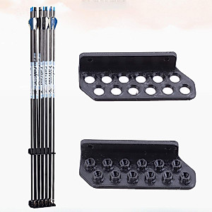 BESPORTBLE 1 Pair Wall-Mounted Arrow Bow Rack ABS 12 Arrow Wall Holder Arrow Display Hanger Archery Accessories