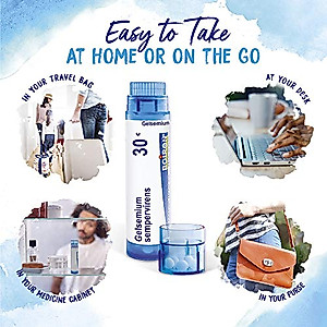 Boiron Gelsemium 30C Homeopathic Medicine for Relief from Stress, Nervousness, Apprehension, and Stage Fright - 3 Count (240 Pellets)