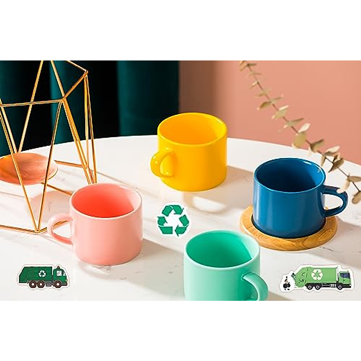ATSMOICY 800+ PCS Garbage Truck Themed Party Decorations Labels Paper Stickers - Rubbish Truck Themed Baby Shower Birthday Waste Management Recycling Party Supplies Decorations Favors Stickers