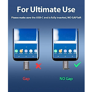 JSAUX Micro USB (Female) to USB C Adapter 4-Pack, Aluminum USB Type C Adapter with Keychain Fast Charging Compatible with Samsung Galaxy S10 S9 S8 Plus Note 9 8, LG V30 G5 G6, Moto Z Z2, more (Grey)