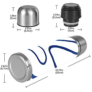 Stainless Steel Leather Vacuum Insulated Mug Line Thermos Water Bottle for Hot and Cold Drinks Kids Adults 16 Oz