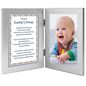 Poetry Gifts Dad from Son Filling Daddy's Shoes, Birthday or Father's Day, Add 4x6 Inch Photo