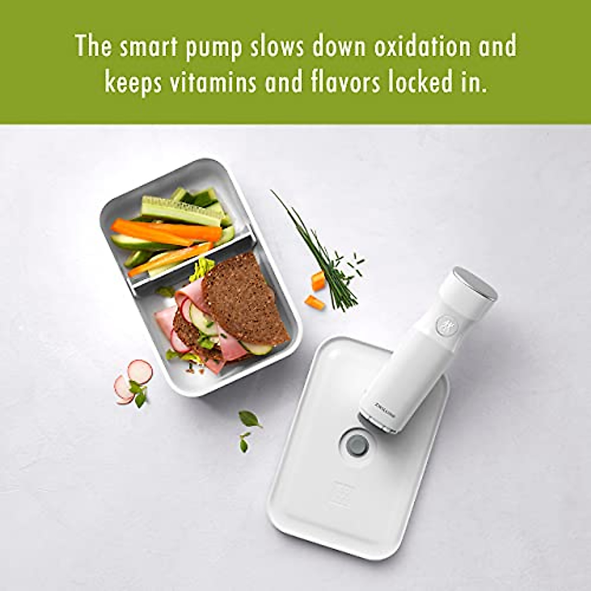 ZWILLING Fresh & Save Medium Lunch Box, Airtight Food Storage Container, Meal Prep Container, BPA-Free, White