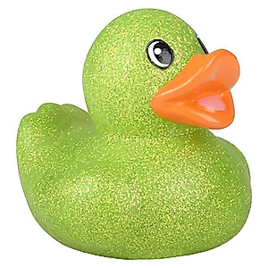 The Dreidel Company Glitter Rubber Duck Toy Assortment Duckies for Kids, Bath Birthday Gifts Baby Showers Summer Beach and Pool Activity, 2" (20-Pack)