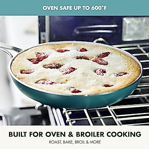 GreenPan Nova 8" Frying Pan Skillet, Oprah’s Favorite Things 2024, Ceramic Nonstick Cookware, PFAS Free, Toxin-Free, Induction Suitable, Dishwasher & Oven Safe, Durable, Easy Clean, Deep Teal