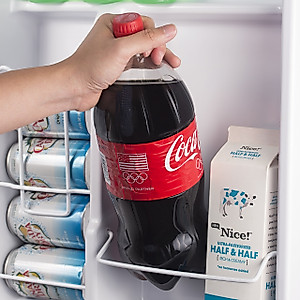 Commercial Cool CCR45W Compact Single Door Refrigerator and Freezer, 4.5 Cu. Ft. Mini Fridge, Black