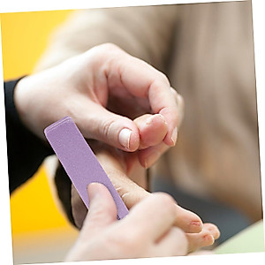 Beaupretty Manicure Pedicure Set Nail Buffer Strip Nail File: 10pcs Manicure Sponge File Double Sided Nail Buffing Block Salon Pedicure Polisher File for Men Women Purple Nails Set